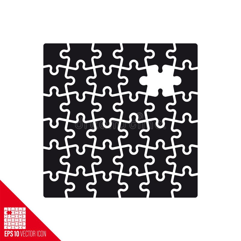 Jigsaw Puzzle with Missing Piece Vector Icon Stock Vector ...