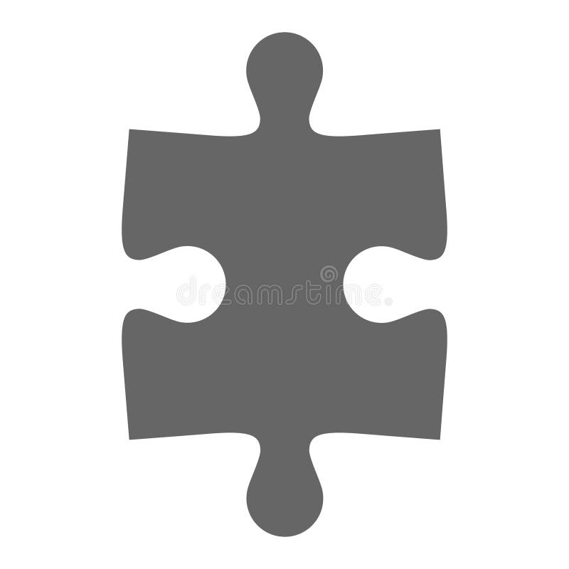 Jigsaw Puzzle One Color Piece Isolated Stock Vector - Illustration of ...