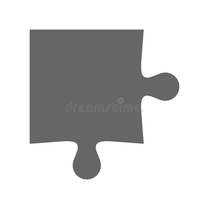 Jigsaw Puzzle One Color Piece Isolated Stock Vector - Illustration of ...