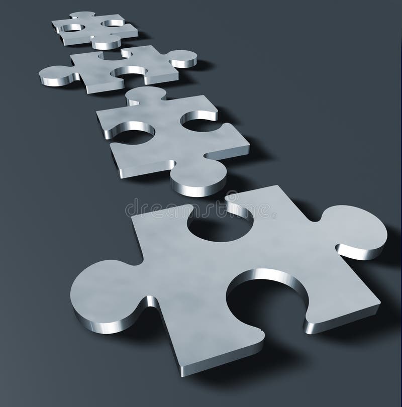 Jigsaw Puzzle Organized Connections Stock Illustration - Illustration ...