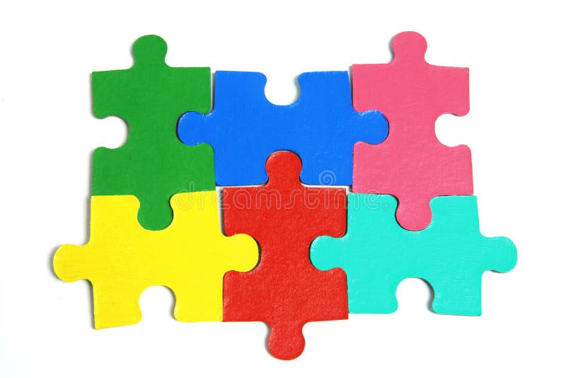 Multi Colored Jigsaw Puzzle Pieces Stock Illustration - Illustration of ...