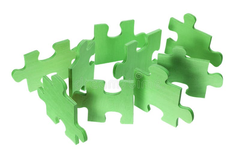Stack of Jigsaw Puzzle Pieces Stock Photo - Image of join, studio: 25767214