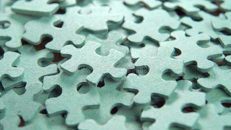 Jigsaw Puzzle Pieces. Disconnected Mixed Game Elements. Macro Stock ...