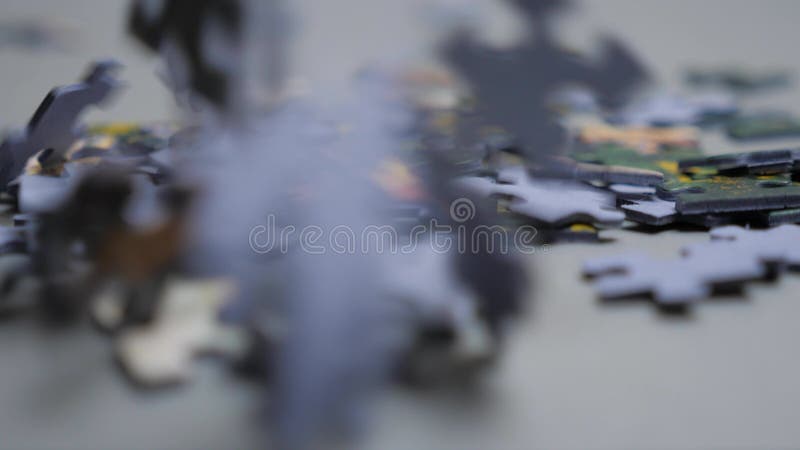 Puzzle Pieces Falling Down. Business Concept for Key Completion for ...