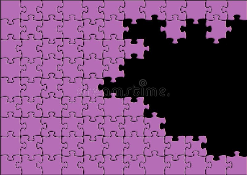 Jigsaw Puzzle Pieces Form a Background Image Stock Illustration ...