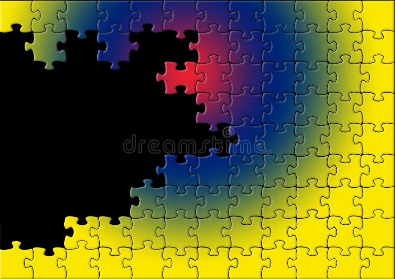Jigsaw Puzzle Pieces Form a Background Image Stock Illustration ...