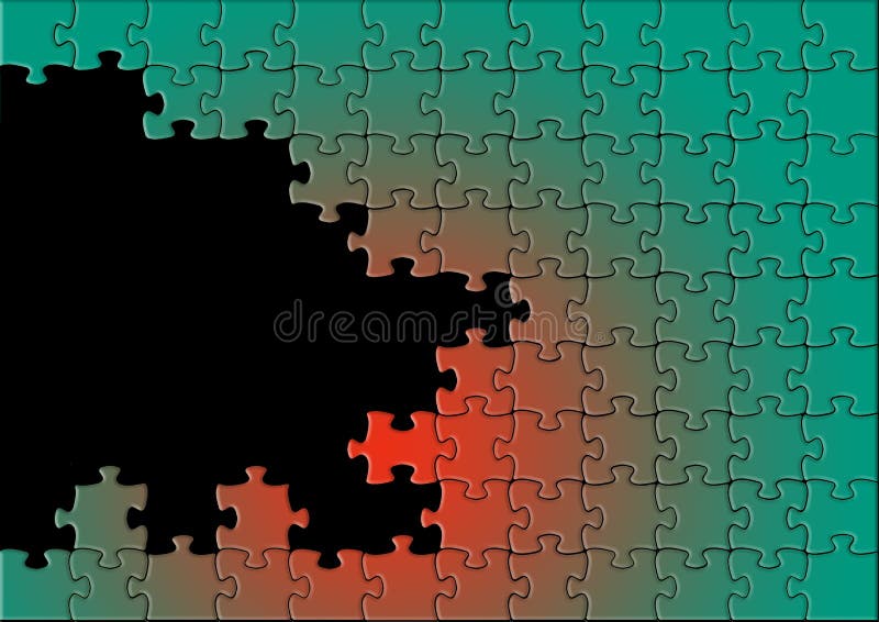 Jigsaw Puzzle Pieces Form a Background Image Stock Illustration ...