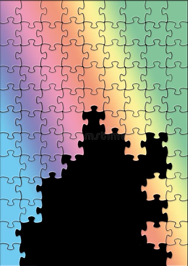 Jigsaw Puzzle Pieces Form a Background Image Stock Illustration ...