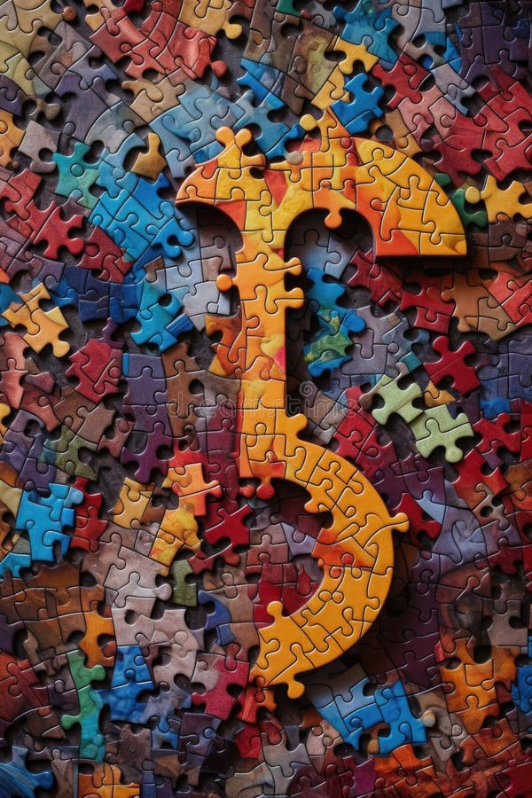 Jigsaw Puzzle Pieces Forming Question Mark Stock Illustration ...