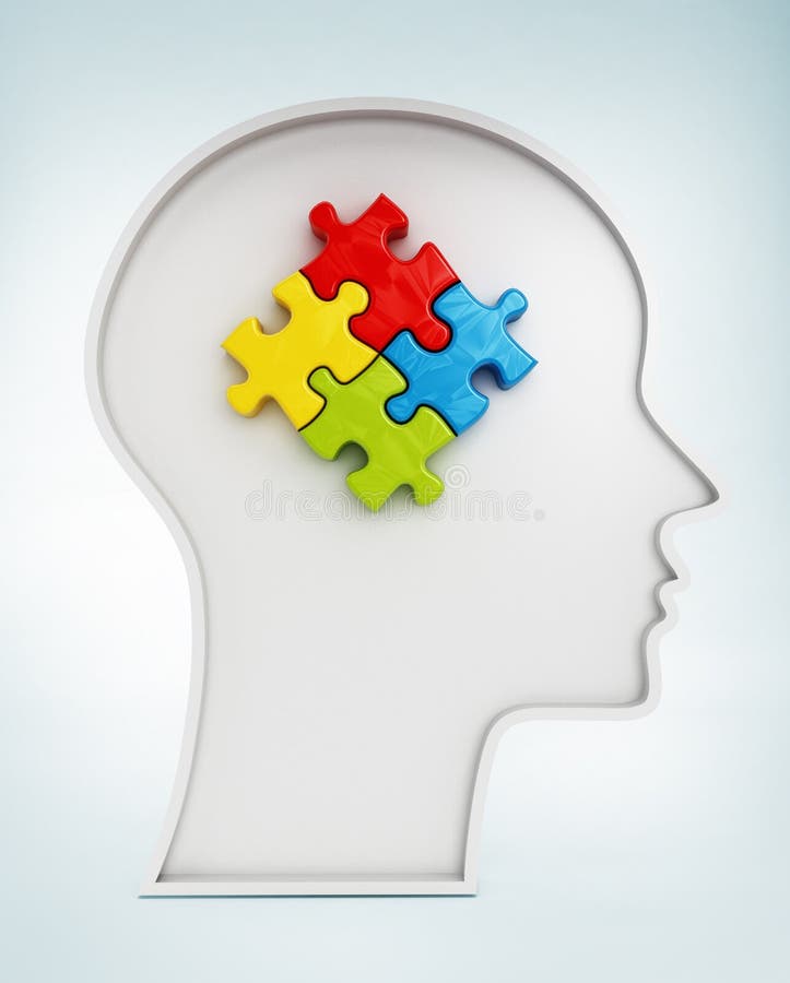 Jigsaw puzzle pieces head stock vector. Illustration of brain - 20777979 Jigsaw puzzle pieces head stock vector. Illustration of brain - 20777979