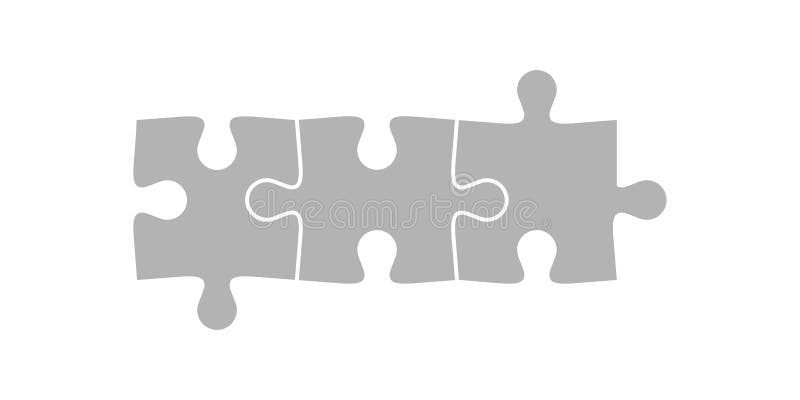 Jigsaw Puzzle Pieces Joined Together Stock Vector - Illustration of ...