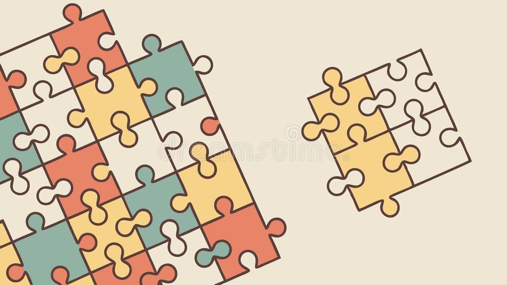 Jigsaw Puzzle Pieces, Problem Solving and Logic Game, Teamwork Concept Vector Design Generative ...