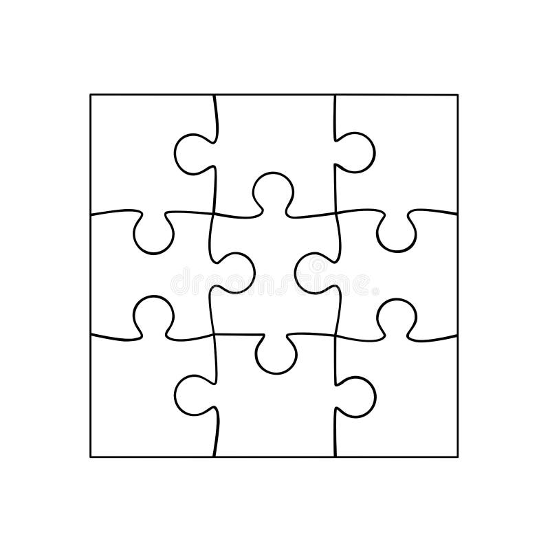 Jigsaw Puzzle Pieces. Jigsaw Puzzles with Thinking Puzzle Games Stock ...