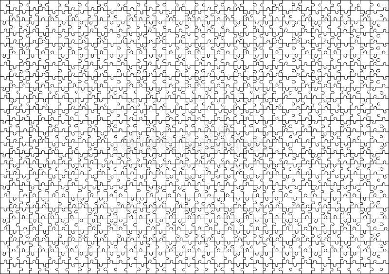 Jigsaw Puzzle 1000 Pieces Vector Template Stock Vector - Illustration ...