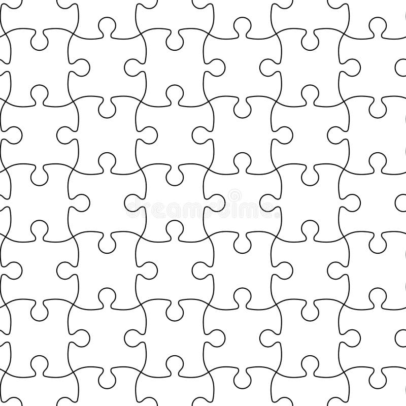 Jigsaw Puzzle Template. Puzzle Seamless Pattern. Vector Illustration ...