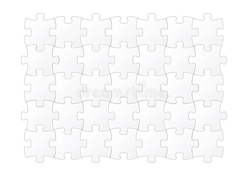 Jigsaw Puzzle Template Vector Illustration Stock Vector - Illustration ...