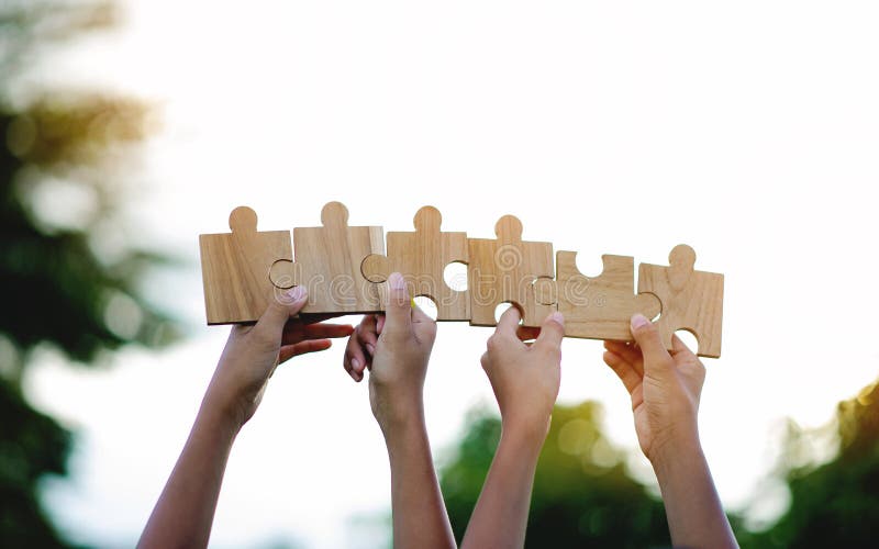 Puzzle of Unity, Cooperation among Groups, Teamwork, Team Connection ...