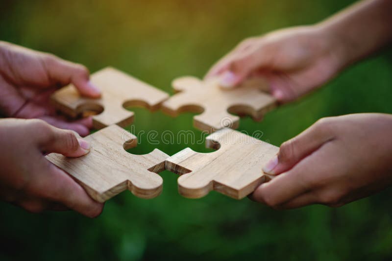 Puzzle of Unity, Cooperation among Groups, Teamwork, Team Connection ...