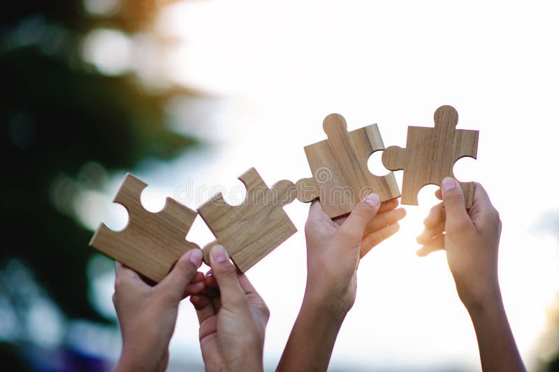 Puzzle of Unity, Cooperation among Groups, Teamwork, Team Connection ...
