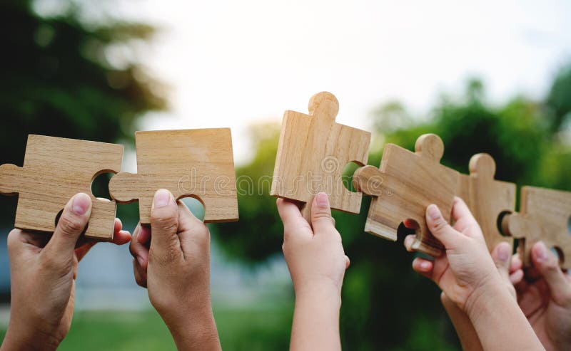 Puzzle of Unity, Cooperation among Groups, Teamwork, Team Connection ...
