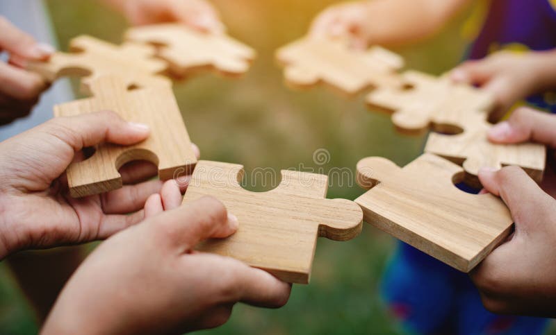 Puzzle of Unity, Cooperation among Groups, Teamwork, Team Connection ...