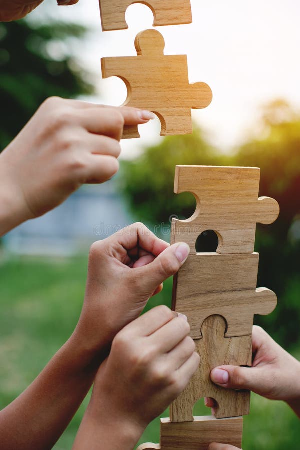 Puzzle of Unity, Cooperation among Groups, Teamwork, Team Connection ...