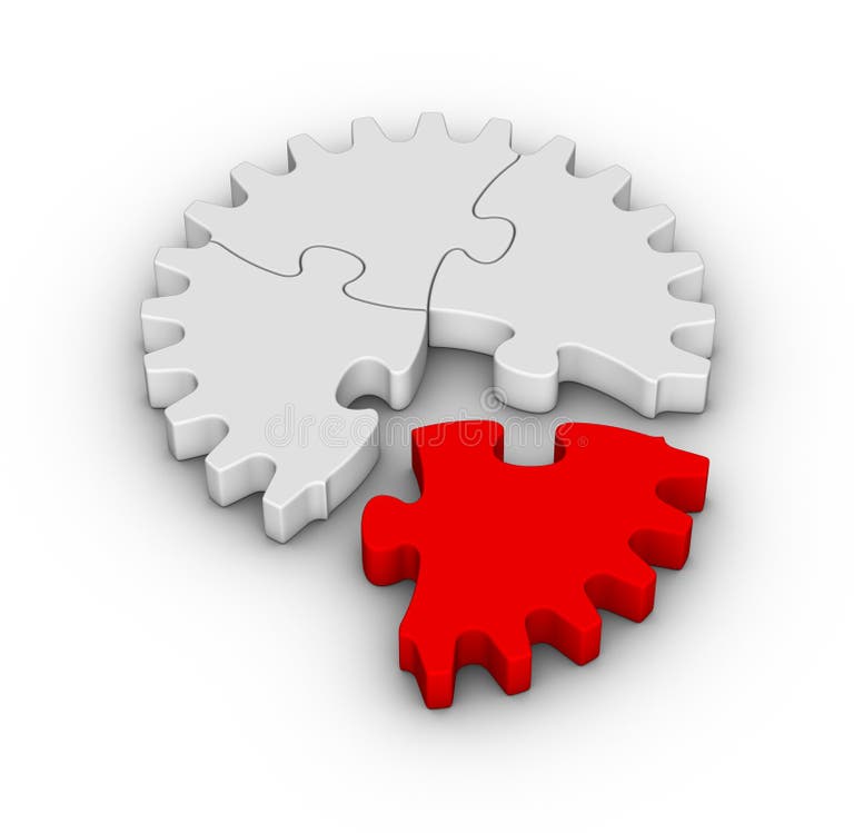 Jigsaw puzzles gear stock illustration. Illustration of machinery ...