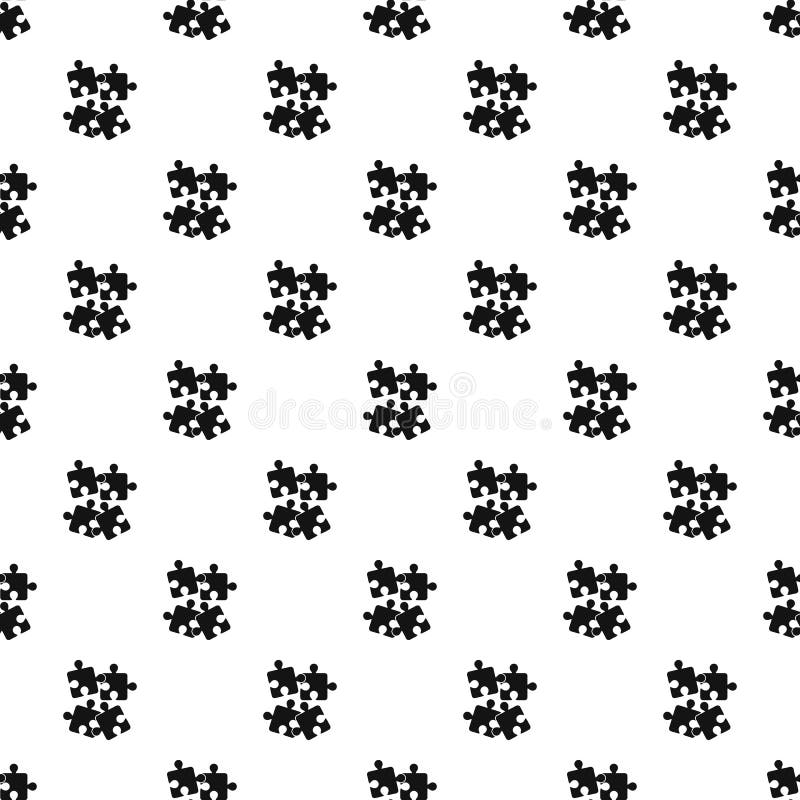 Jigsaw Puzzles Pattern Vector Stock Vector - Illustration of playing ...