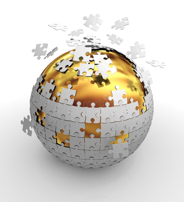 Jigsaw Puzzle Sphere Stock Illustrations – 1,240 Jigsaw Puzzle Sphere ...