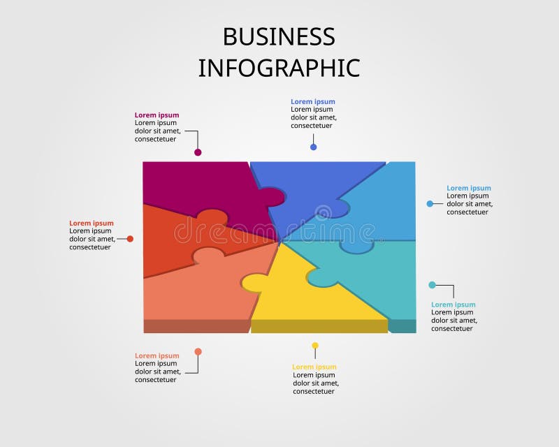 Jigsaw Template with Number for Infographic for Presentation for 7 ...