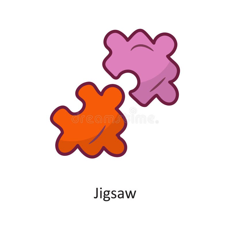 Jigsaw Vector Fill Outline Icon Design Illustration. Gaming Symbol on ... Jigsaw Vector Fill Outline Icon Design Illustration. Gaming Symbol on ...