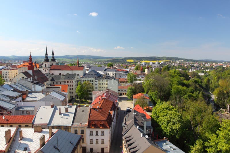 Jihlava panorama stock photo. Image of jihlava, roof - 19538420