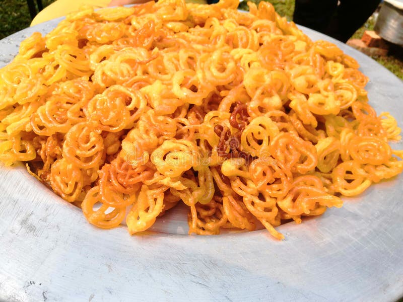 Jilapi Bangladeshi sweet. stock photo. Image of soup - 199207478