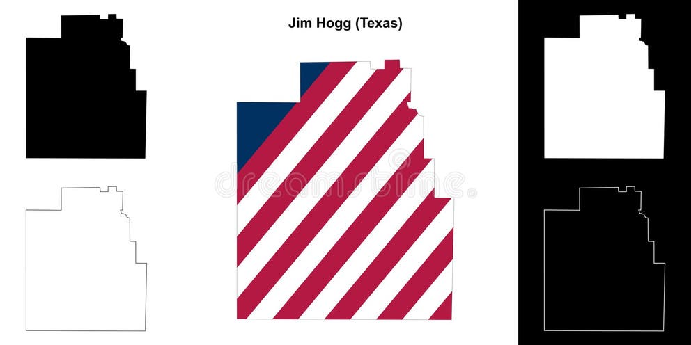 Jim Hogg outline map stock vector. Illustration of boundary - 324147457