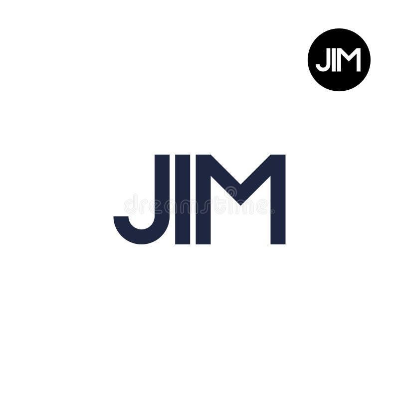 JIM Logo Letter Monogram Design Stock Illustration - Illustration of ...