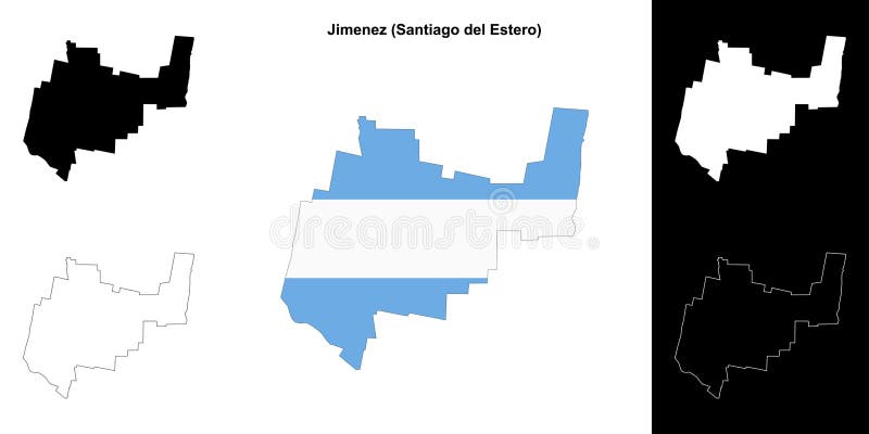 Jimenez outline map stock illustration. Illustration of shape - 360997048