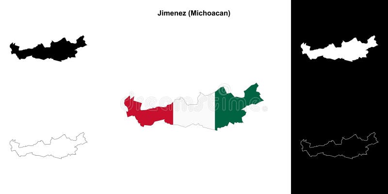 Jimenez outline map stock illustration. Illustration of border - 379888015