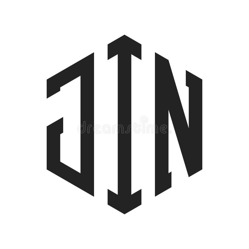 JIN Logo Design. Initial Letter JIN Monogram Logo Using Hexagon Shape ...