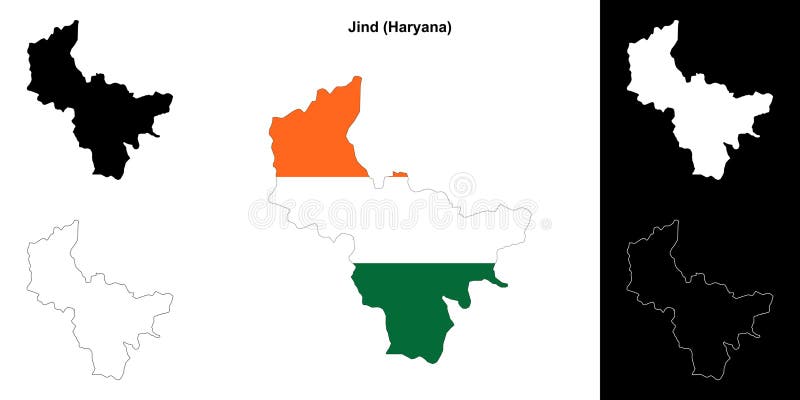 Jind outline map stock vector. Illustration of icon - 368827960