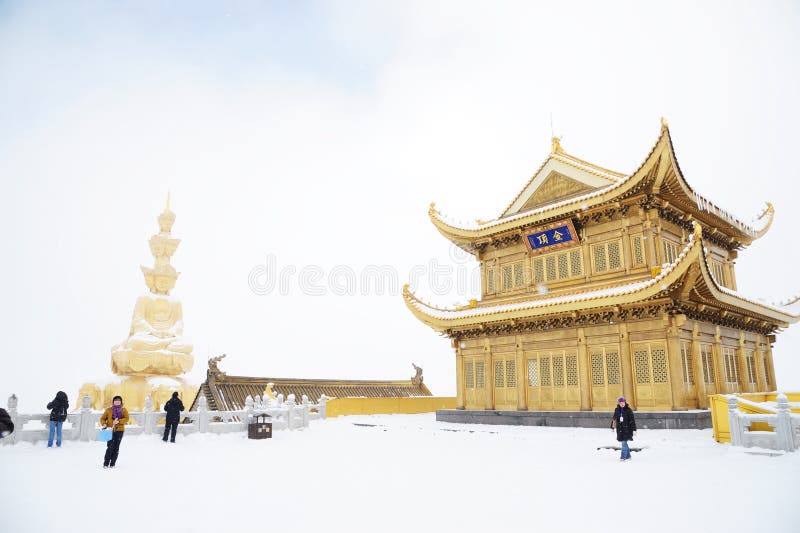 Jinding Temple and Puxian Buddha of MT.Emei Editorial Photography ...