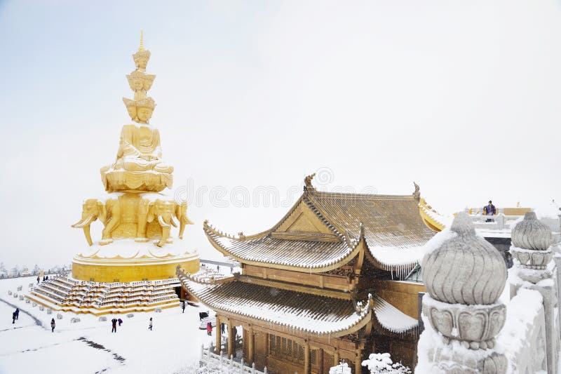 Jinding Temple and Puxian Buddha of MT.Emei Editorial Photography ...
