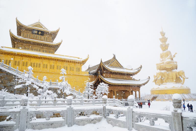 Jinding Temple and Puxian Buddha of MT.Emei Editorial Photography ...