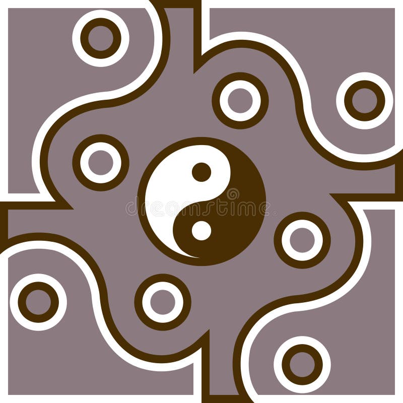 Jing Jang symbol stock illustration. Illustration of colored - 51570979