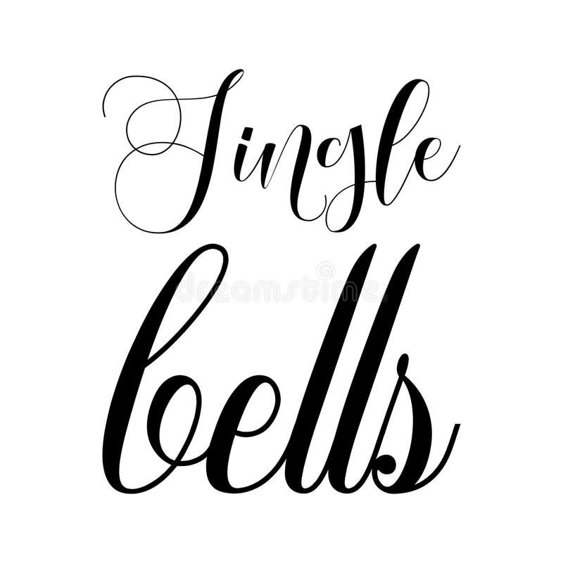 Handwritten Calligraphy Jingle Bells Stock Illustrations – 152 ...