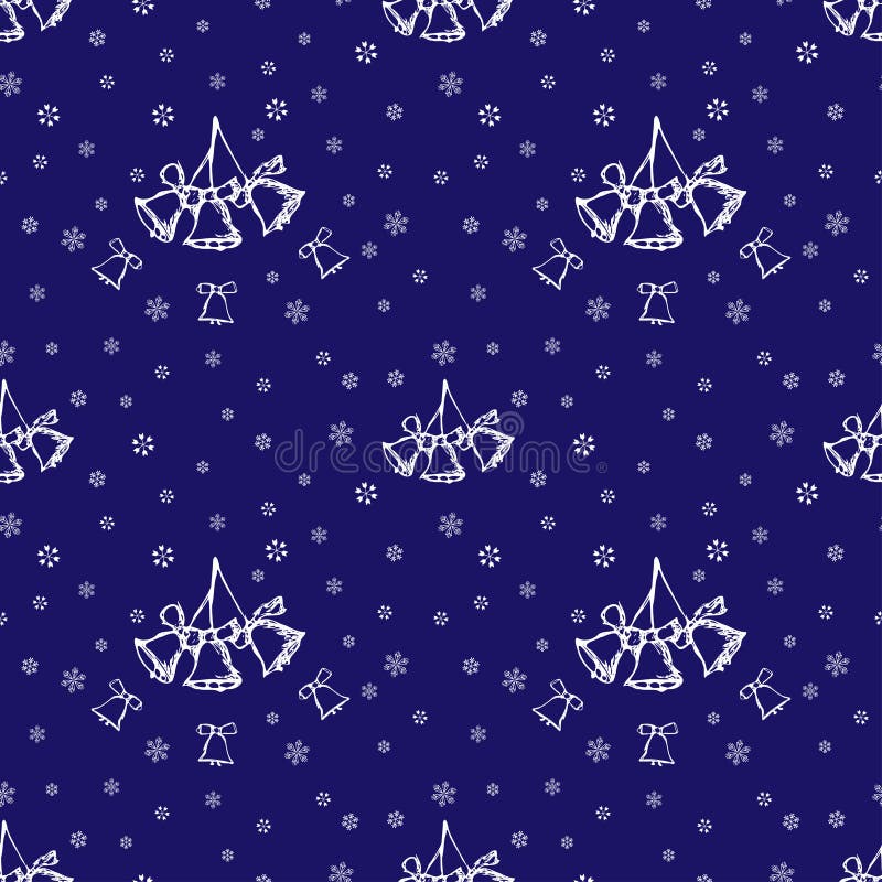 Jingle Bells Christmas Seamless Pattern Stock Illustration ...