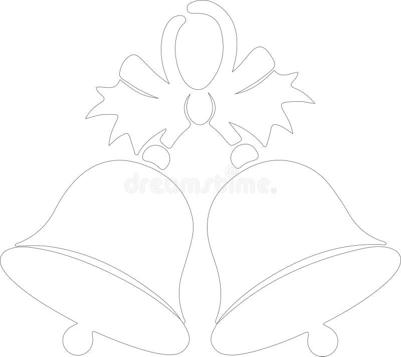 Jingle Bells Outline Silhouette Generative Ai Stock Vector ...