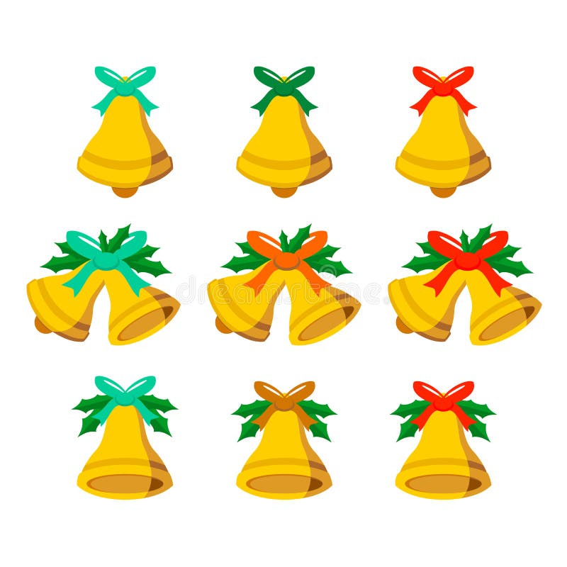 Jingle Bells Vector Vector Illustration Set Stock Vector - Illustration ...