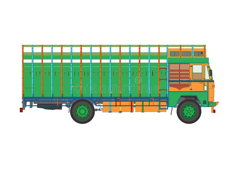 Custom Painted Indian Truck on India-Nepal Border in Sonauli Editorial ...