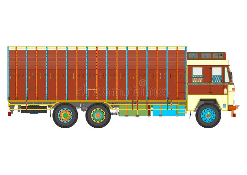 Custom Painted Indian Truck on India-Nepal Border in Sonauli Editorial ...