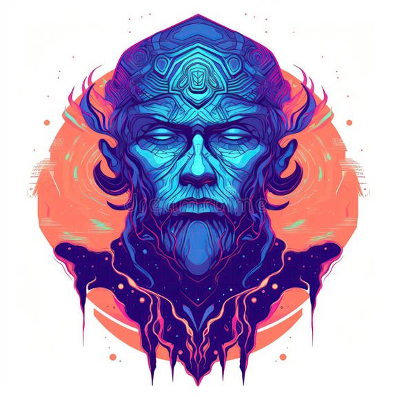 Jinn on White Background Logo. Generative AI Stock Illustration ...